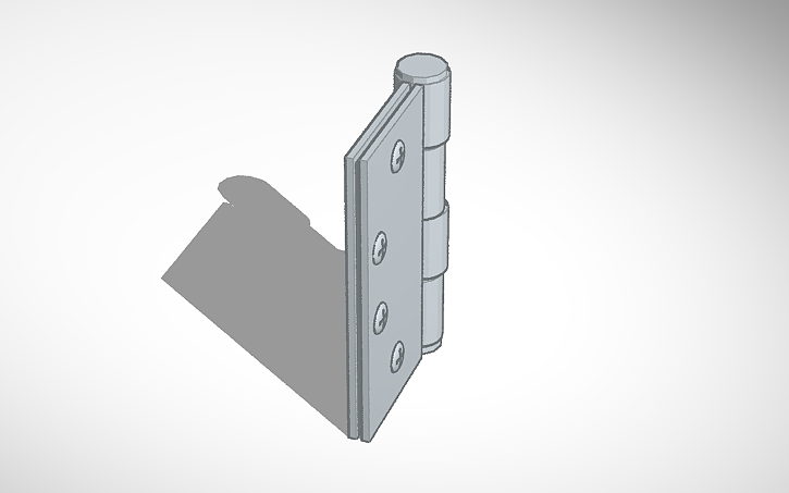 3D design door hinge (improved) - Tinkercad
