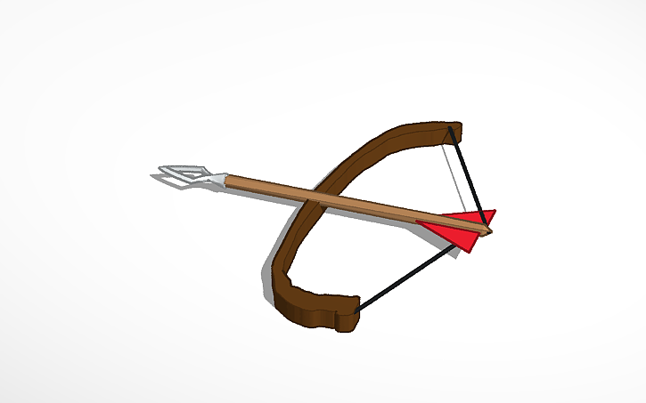 3D design Bow and Arrow - Tinkercad