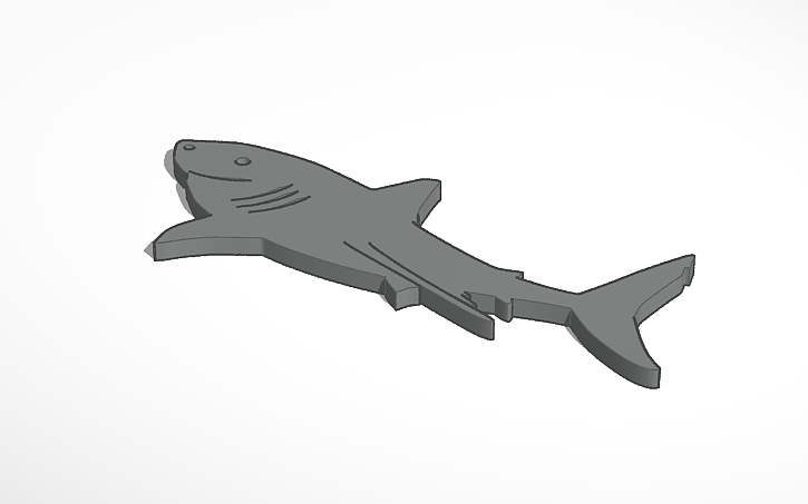 3D design Shark keychain - Tinkercad