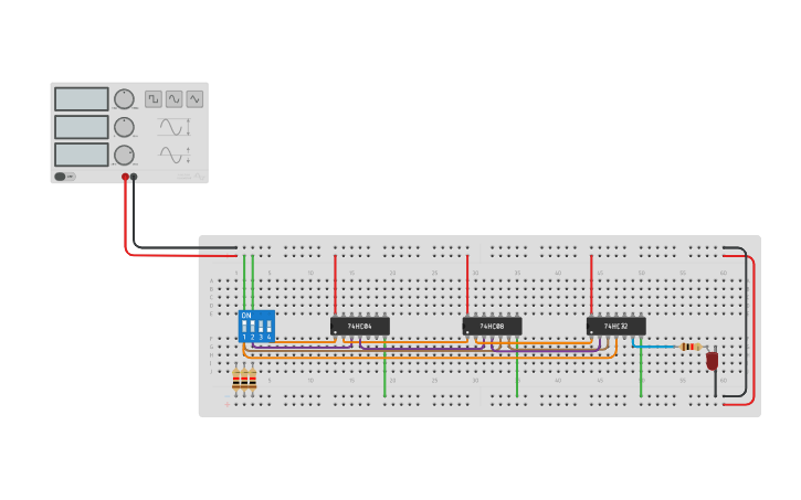 Circuit design Circuito mapa karnaugh - Tinkercad