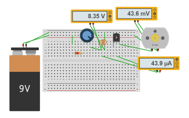 Circuit design motor - Tinkercad