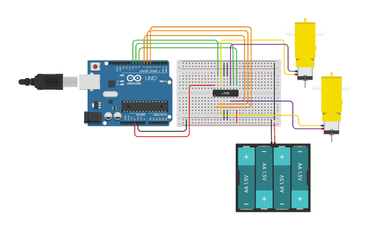 Circuit design Montaje Motor NRD | Tinkercad