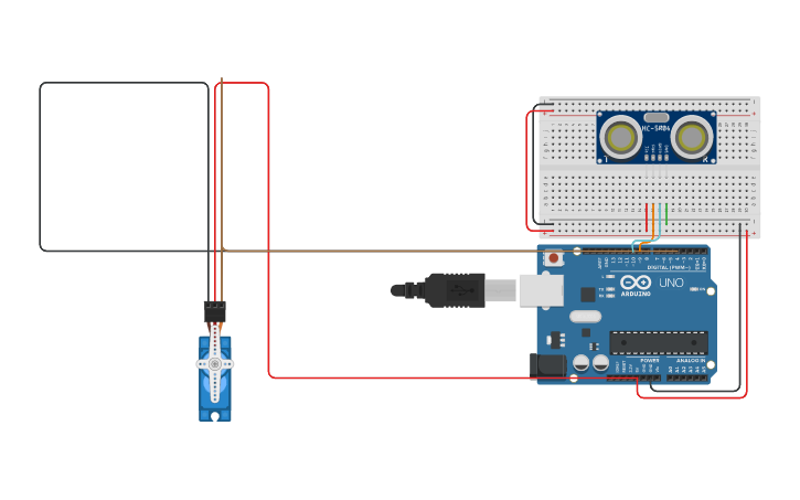 Circuit design ใบงาน เรื่อง servo motor กับ arduino - Tinkercad