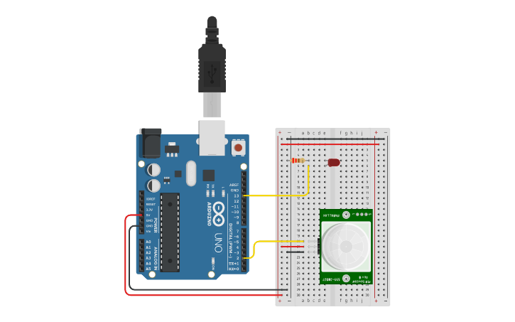 Circuit Design Pir Sensor Tinkercad