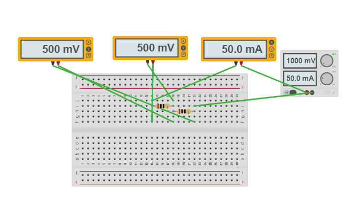 Circuit design deney 3 seri | Tinkercad