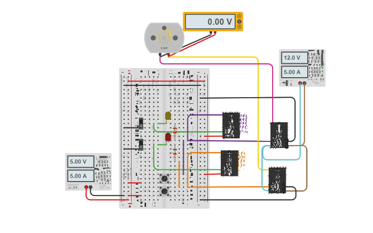 Circuit design MONTACARGAS - Tinkercad