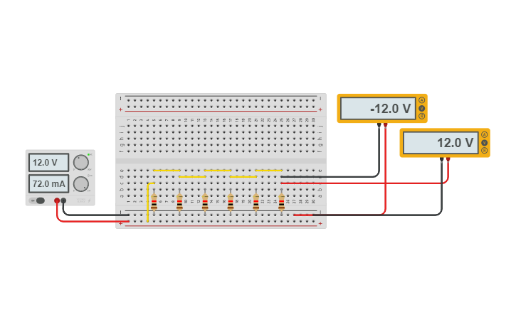 Circuit design Voltaje en Circuito Paralelo - Christopher Arias Saborío | Tinkercad