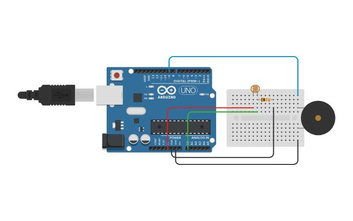 Circuit Design Theremin Tinkercad