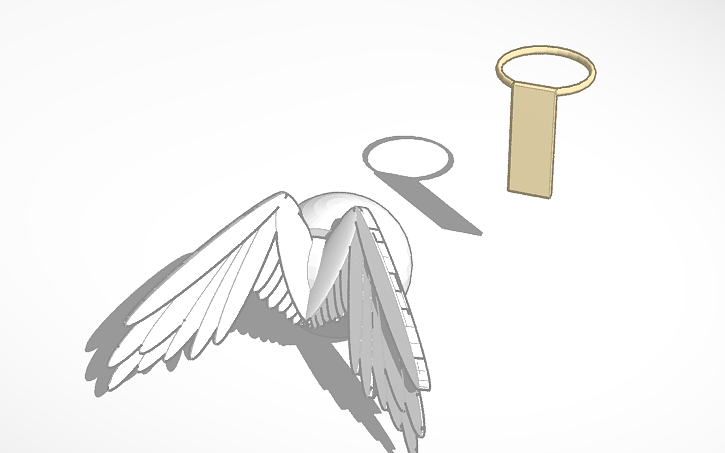 3D design Angel blob to print - Tinkercad
