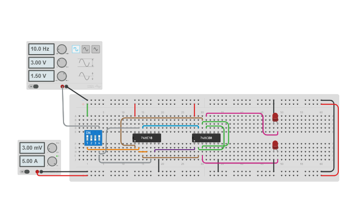Circuit design dld exam | Tinkercad