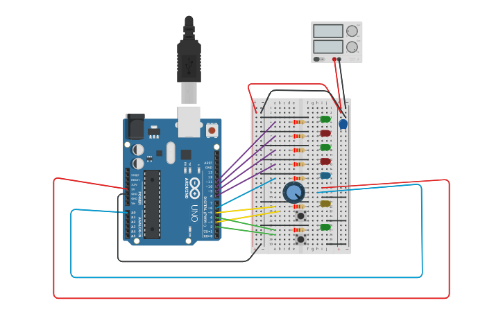 Circuit Design Part H Stepper Motor Leds Tinkercad
