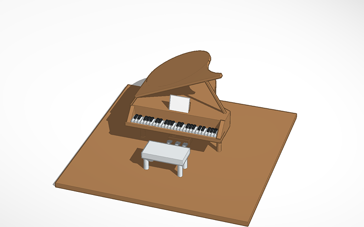 3D design Copy of Piano - Tinkercad