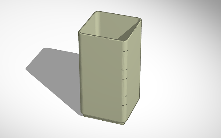 3D design Gridfinity 1x1 tall bin - Tinkercad