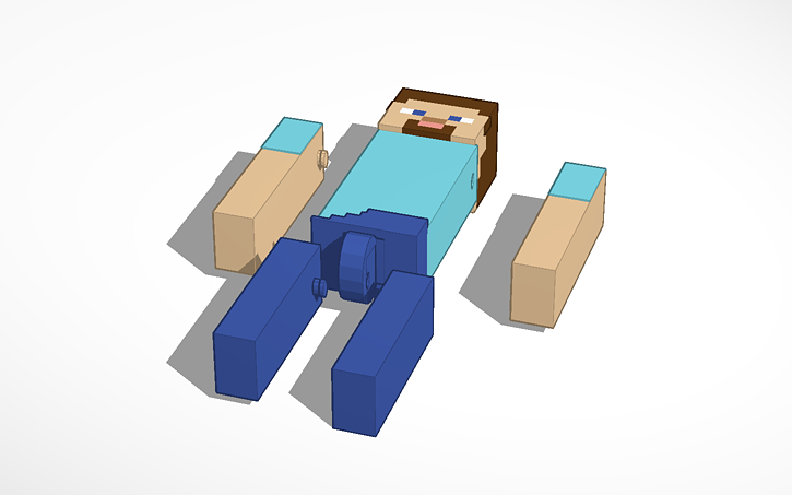 3D design 3D printable snap together steve! | Tinkercad