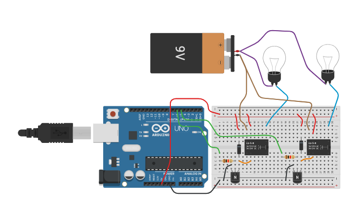 Circuit design Relés_Arduino_Serial - Tinkercad