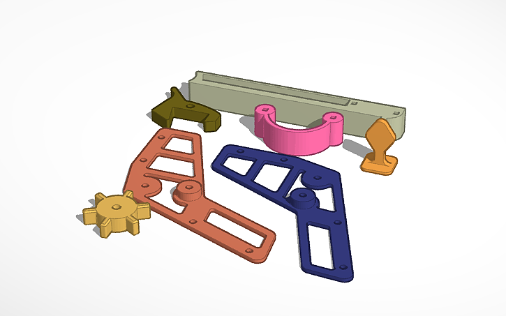 3D design Rubber band gun - Tinkercad