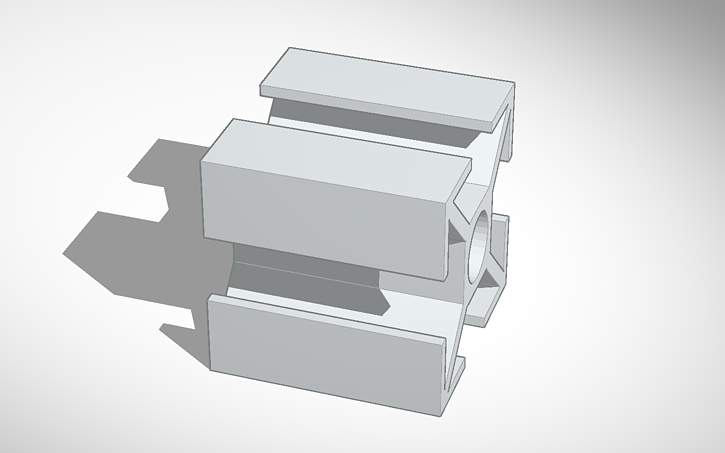 3D design Extruded 20x20 Profile - Tinkercad