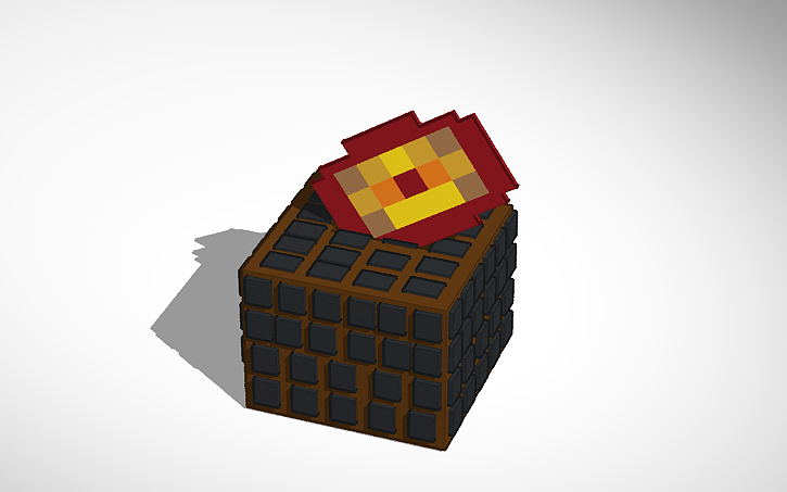 3D design pigstep in a minecraft jukebox - Tinkercad