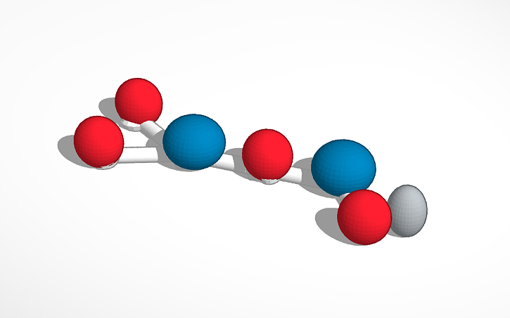 3D design Chem molecular structure - Tinkercad