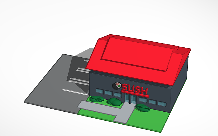 3D design Sushi Restaurant - Tinkercad