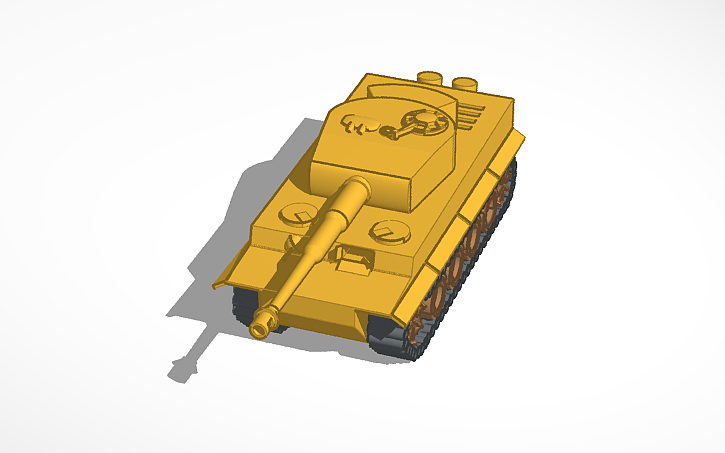 3D design TIGER TANK - Tinkercad
