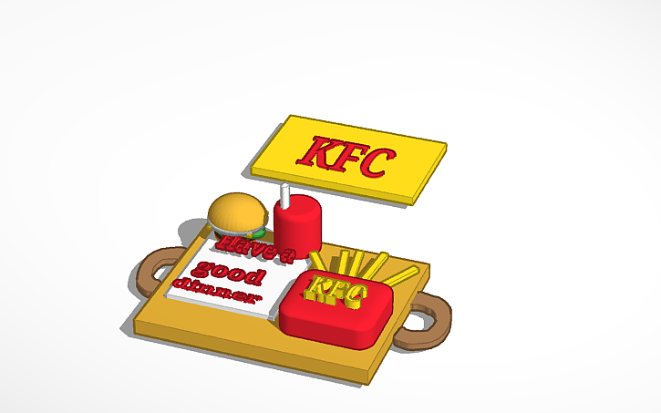 3D design KFC party - Tinkercad