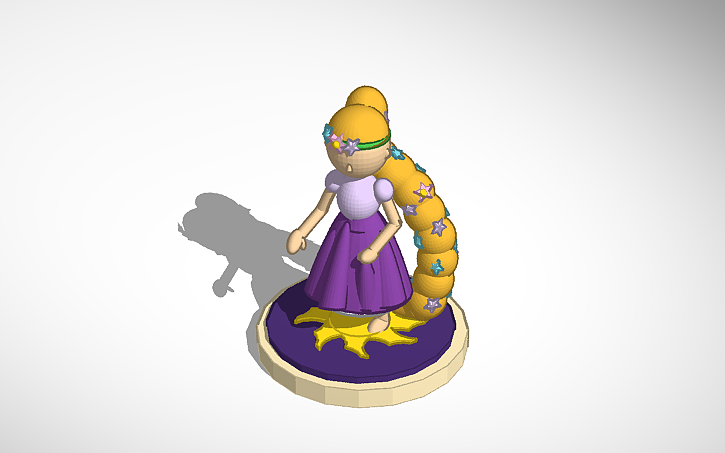 3D design Rapunzel Figurine - Tinkercad