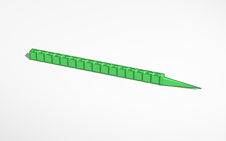 3D design articulated dragon tail - Tinkercad