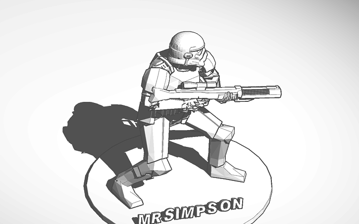 3D design Stormtrooper - Tinkercad
