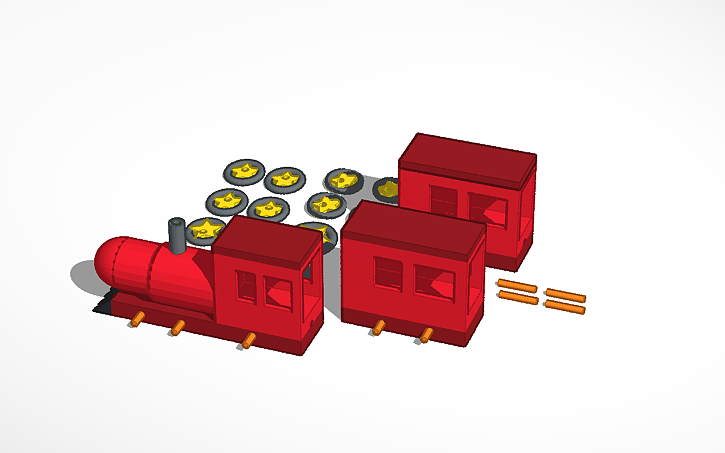 3D design Train set (Useable) - Tinkercad