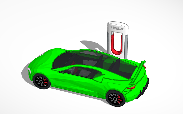 3D design Tesla Roadster DKV - Tinkercad