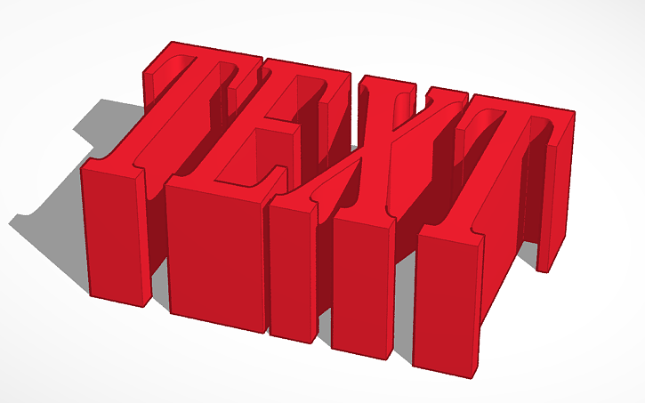 3D design text - Tinkercad