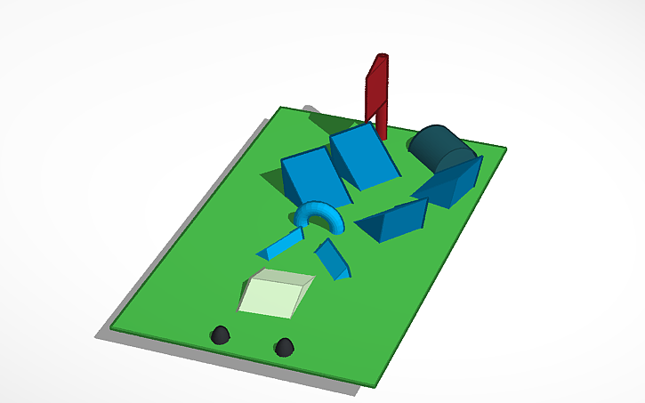 3D design Mini golf holes - Tinkercad