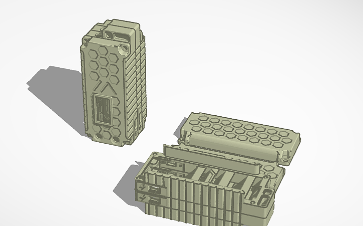 3D design LoRa Heltec V3 double case with 3,7V battery and GPS from ...