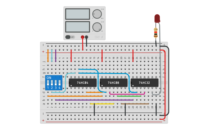 Circuit Design Function Using Basic Gates Tinkercad