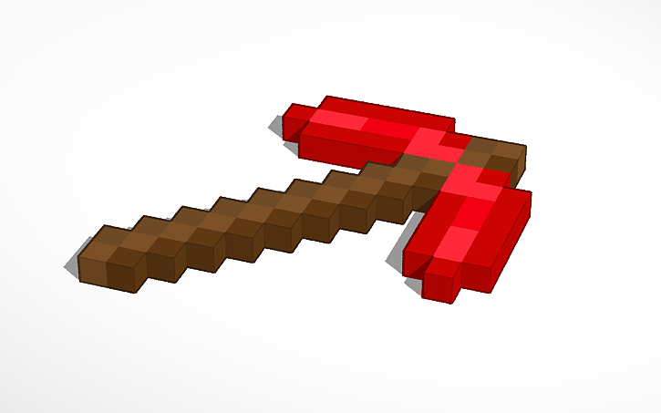 3D design Ruby Pickaxe | Tinkercad