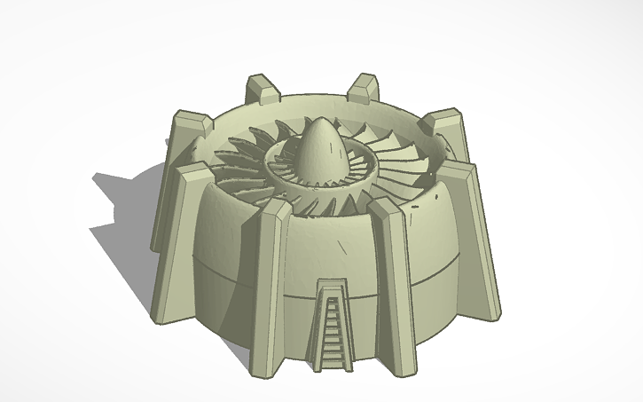 3D design ventilation fan - Tinkercad