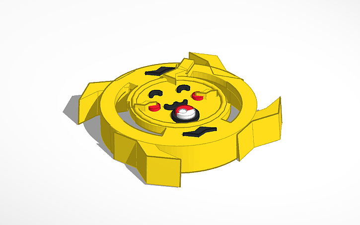 3D design pikachu beyblade. combo: 00E (lime/yellow) .dimension (yellow ...
