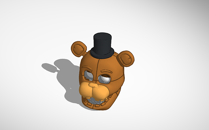 3D design Unwithered Freddy head - Tinkercad