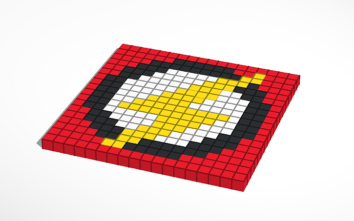3D design Pixel Flash logo - Tinkercad