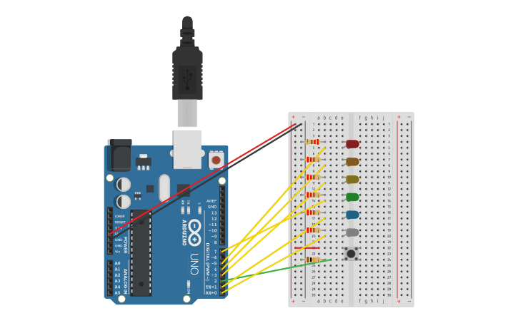 Circuit design Spaceship Interface | Tinkercad