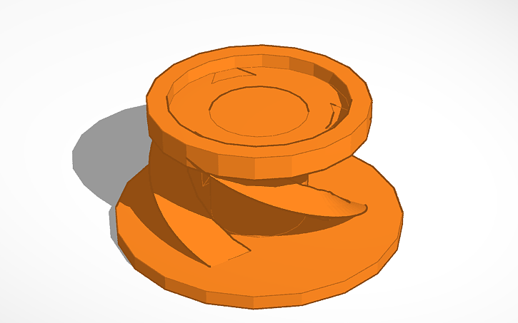 3D design swirly candle holder - Tinkercad