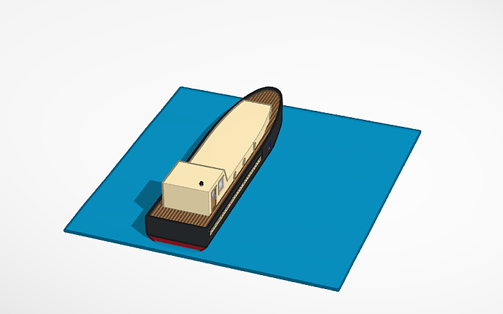 3D design Dutch houseboat - Tinkercad