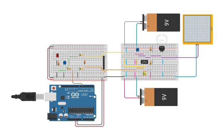Circuit design ECG Simulator 125 BPM v4.0 | Tinkercad