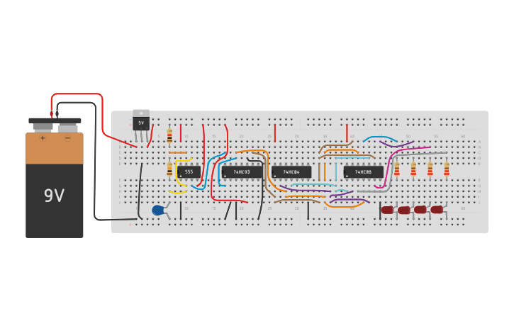Circuit design DIGITAL Decoder 2 line to 4 line Phase 3 - Tinkercad