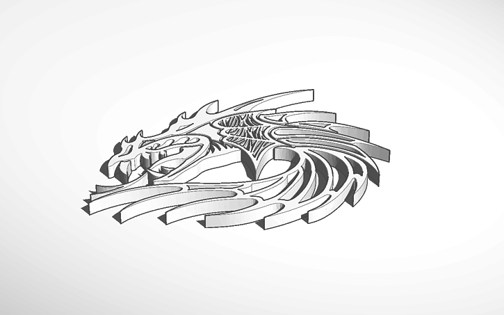 3D design dragon - Tinkercad