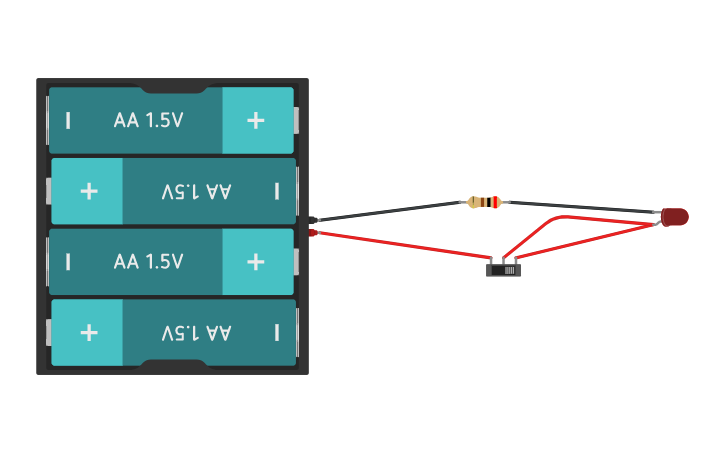 Circuit design Switch-Activated LED - Tinkercad