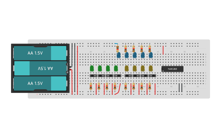 Circuit Design Copy Of Sumador 4 Bits Tinkercad