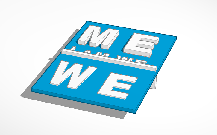 3D design me to we symbol | Tinkercad