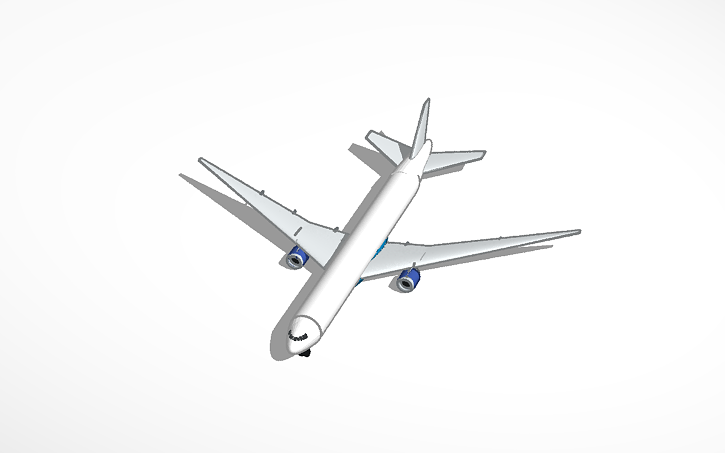 3D design Boeing 777 300ER Plane - Tinkercad